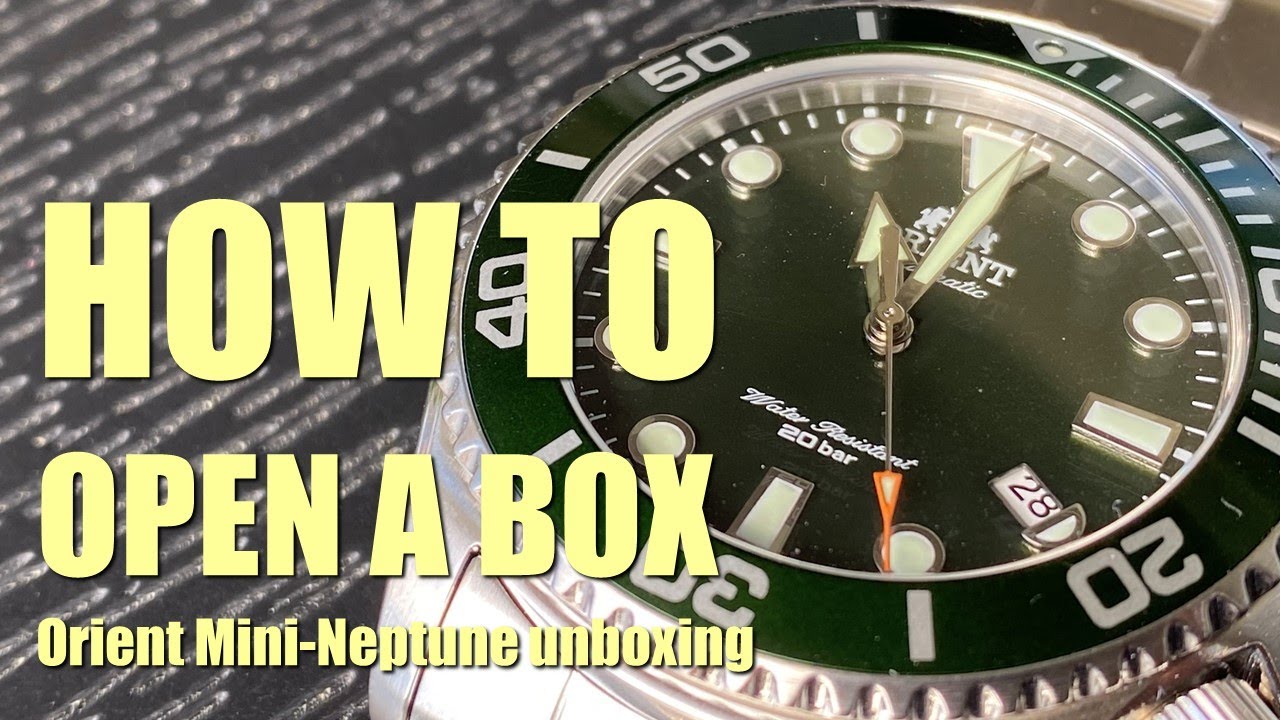 Orient Mini Neptune (or New Triton) RA-AC0K02E10B super-speedy unboxing ...