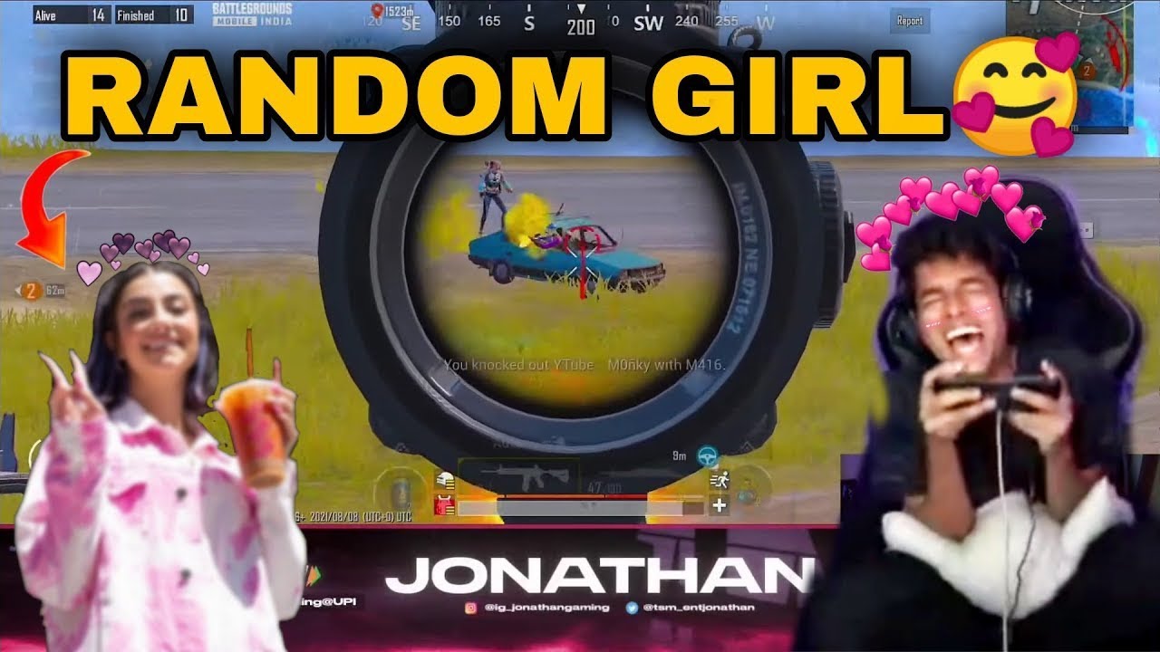 Jonathan gaming playing with random girl 😁😁 | Full naughty or wot ...