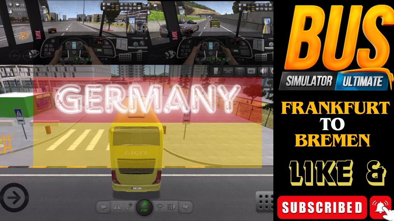 "STARTING BUS SERVICE GERMANY: 1ST TRIP FROM FRANKFURT TO BREMEN ...