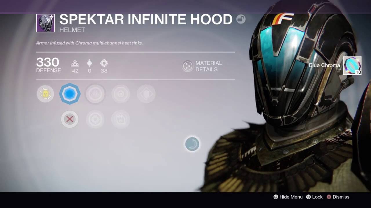 Spektar Infintie Hood - Blue Chroma Preview (Warlock Future War Cult ...