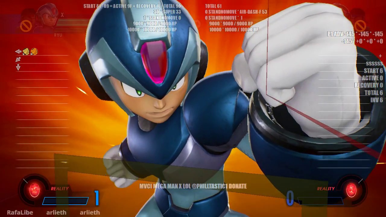 MVCI MEGA MAN X HIT BOX FRAME DATA LOL - YouTube