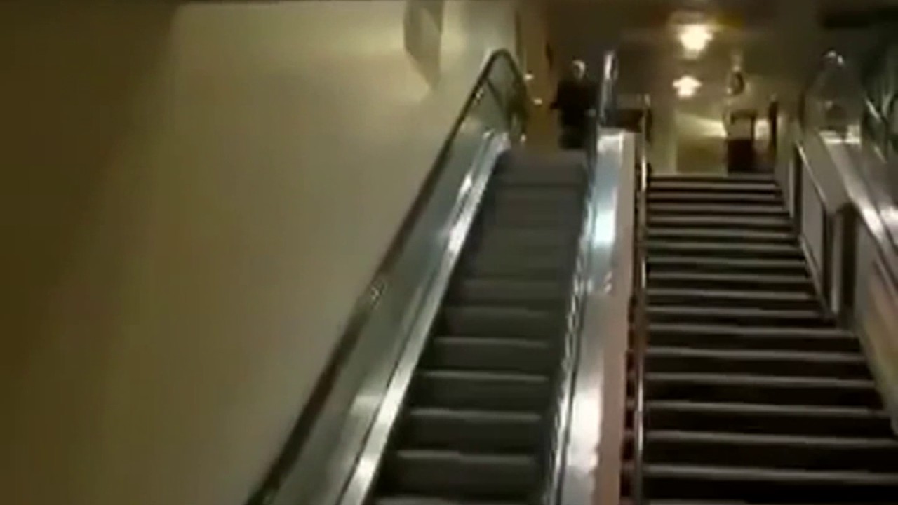 Flying Escalator Stunt Fail - YouTube