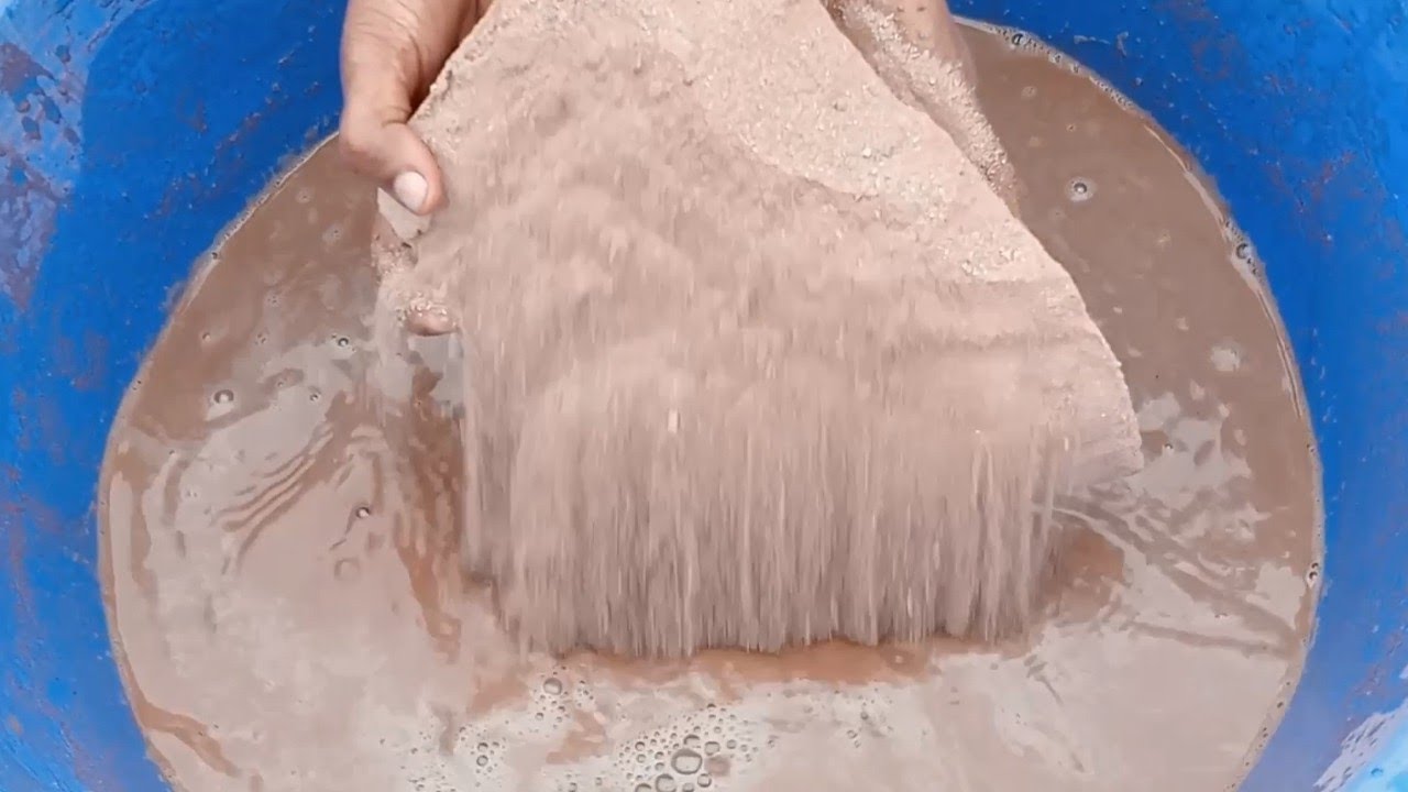 ASMR very soft sand and pure cement ️ dart silk smooth dipping crumble ...
