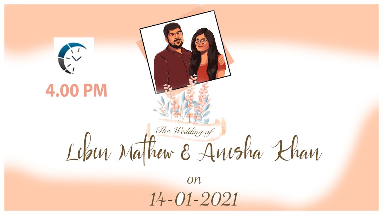 LIBIN MATHEW + ANISHA KHAN WEDDING LIVE - YouTube