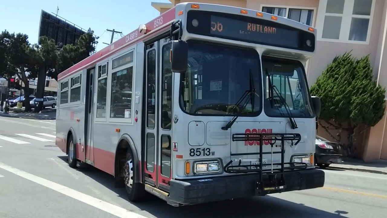 SF Muni 2007 Orion VII HEV 07.503 #8513 on Route 56 Rutland - YouTube