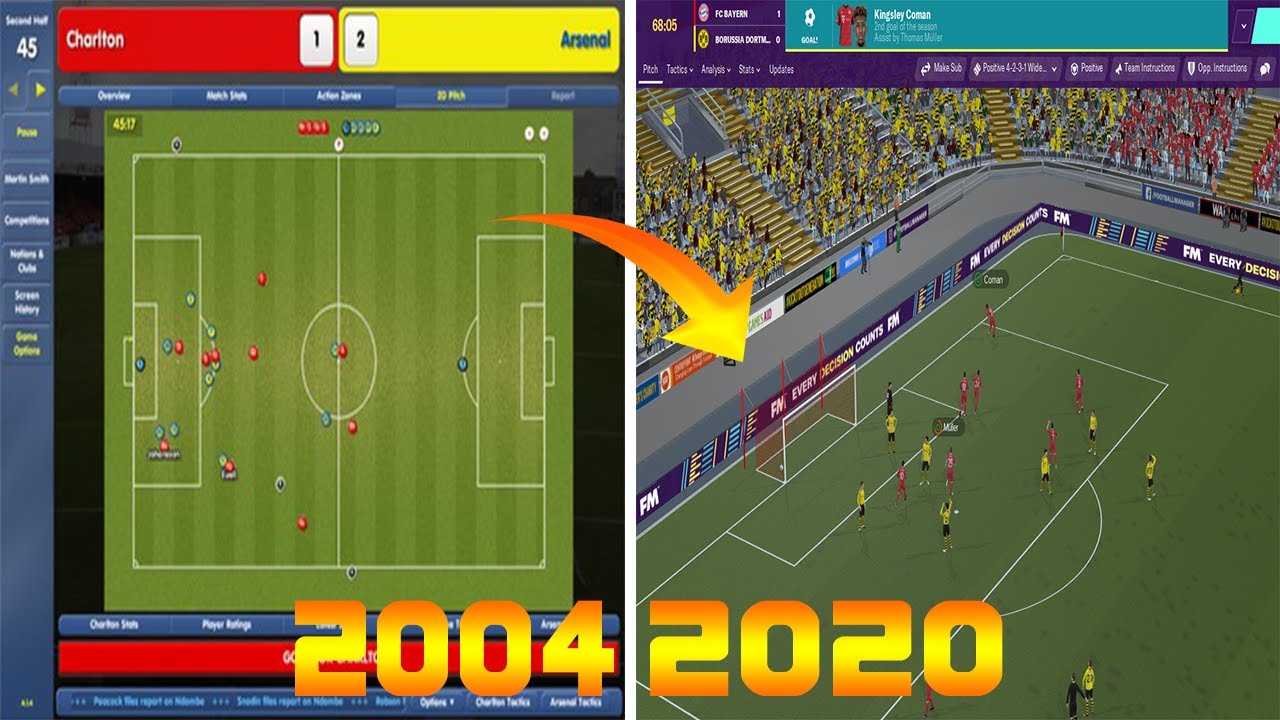 Evolução dos Jogos do FOOTBALL MANAGER 2004-2019💪😱💪 - YouTube