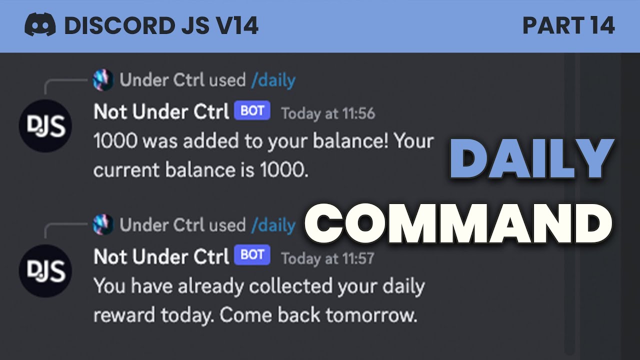 Daily Command Discord Js V14 Read Pinned Comment Youtube