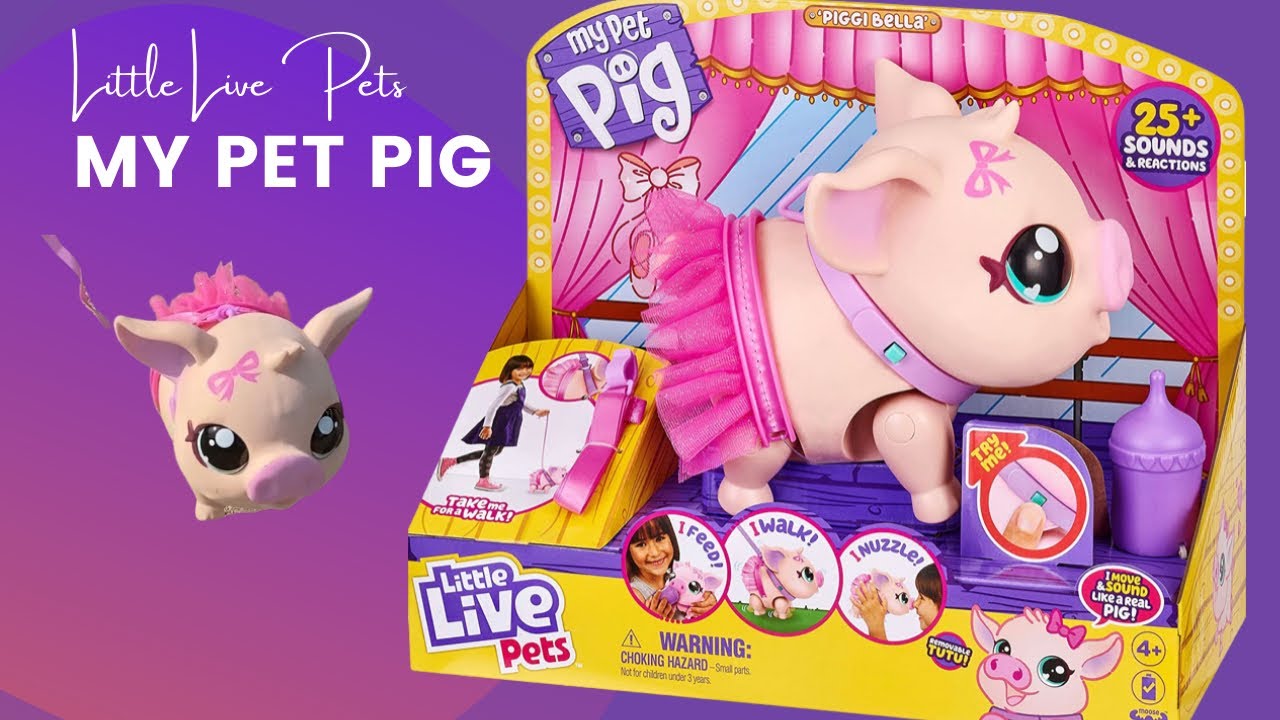 My New Little Live Pets My Pet Pig Bella (Toy Unboxing) Pink Box ...
