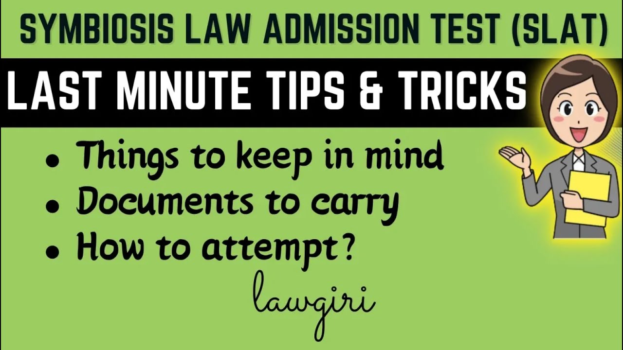 SLAT SLS Pune Last minute tips & tricks|The Exam Day Strategy|Mistakes ...