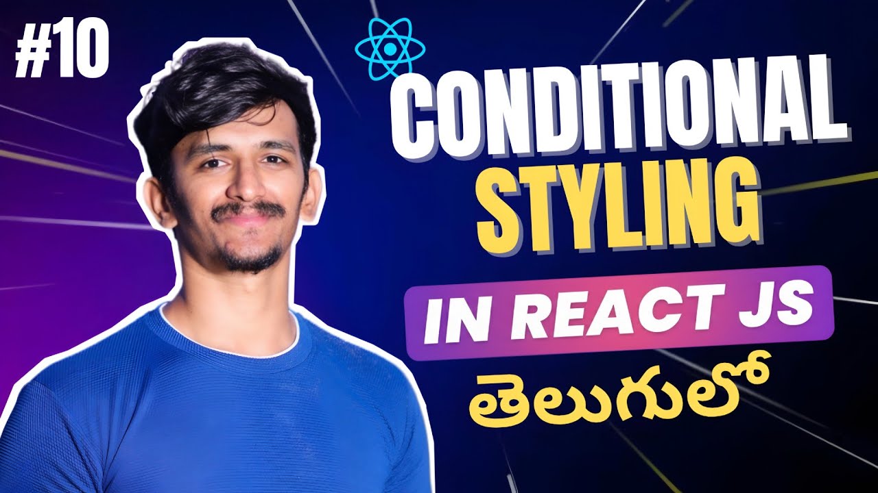 Conditional Styling in React JS in Telugu | className, Inline Styles ...