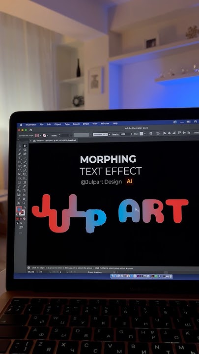Morph Text Effect in Illustrator #adobeillustrator #graphicdesigner #illustrator #adobe # ...