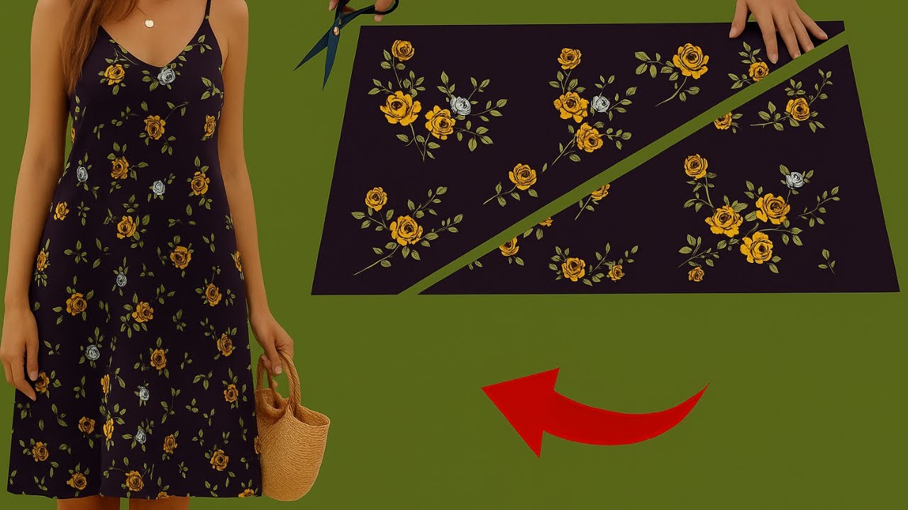 ️ Only 1.2 Meter for Stunning Summer Dresses 💃 Cut & Sew in 10 Minutes ...