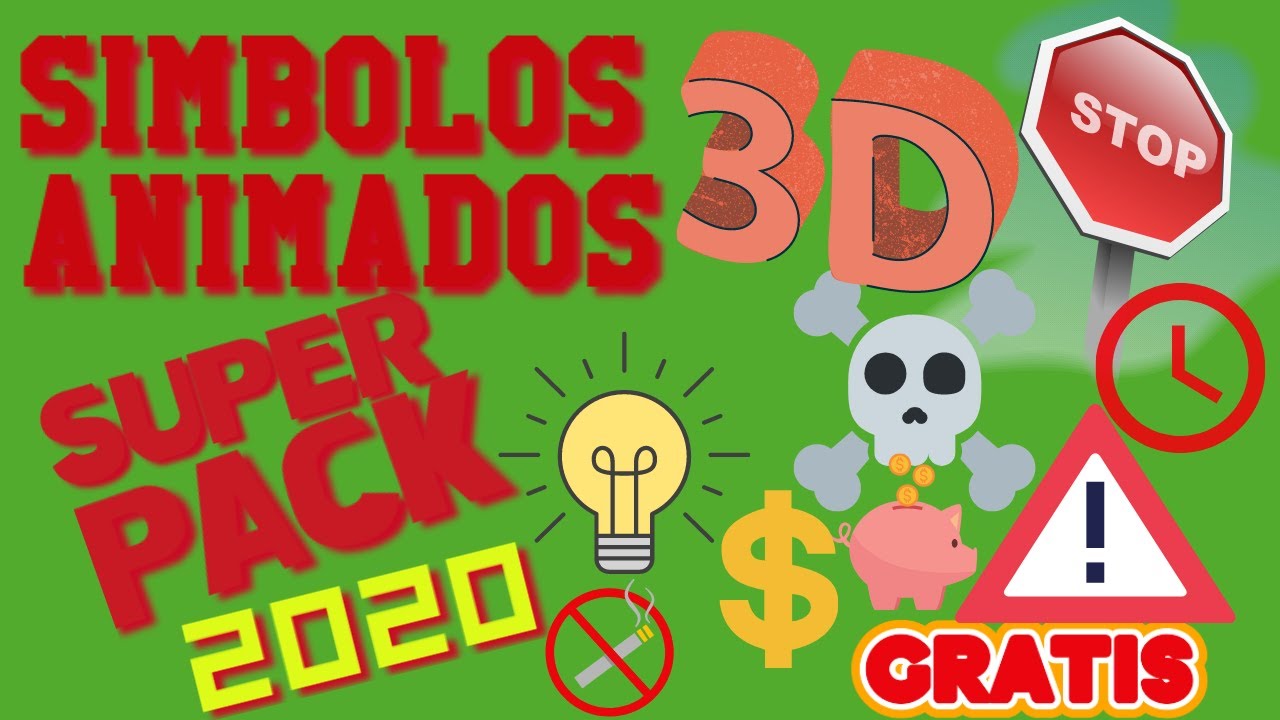 SIMBOLOS ANIMADOS EN 3D /GREEN SCREEN/GRATIS/NOCOPYRIGHT - YouTube