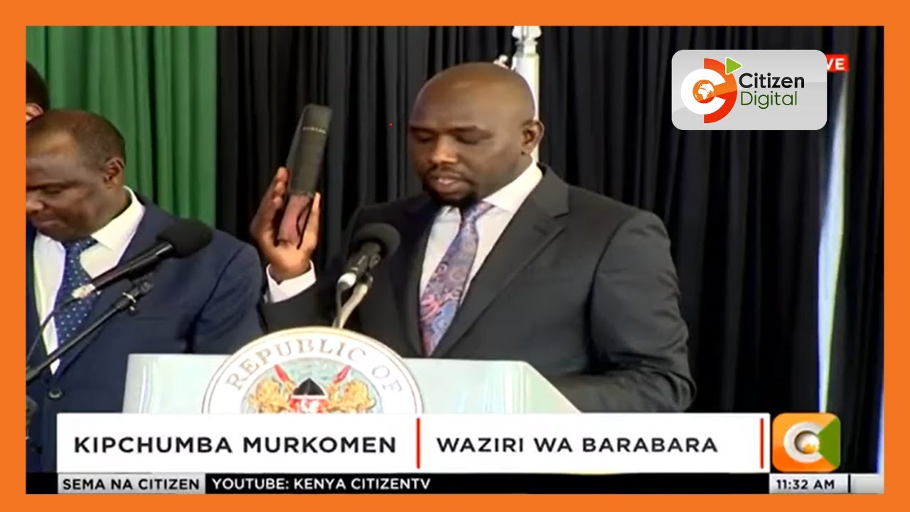 Kipchumba Murkomen swearing in as CS of Roads, Transport and Public ...