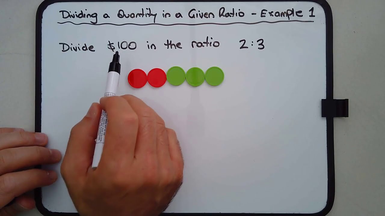 How to divide a quantity in a given ratio (easy example - divide $100 ...
