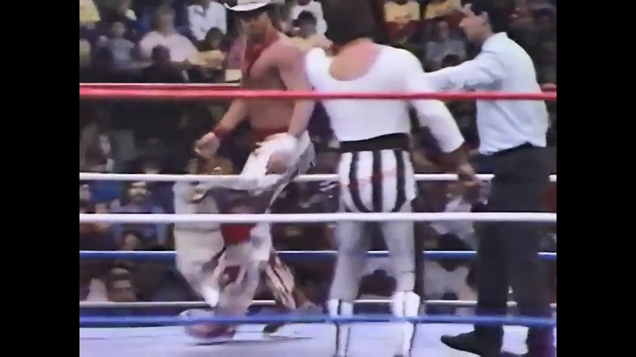 Sam Houston vs Dangerous Danny Davis SuperStars Oct 31st, 1987 - YouTube