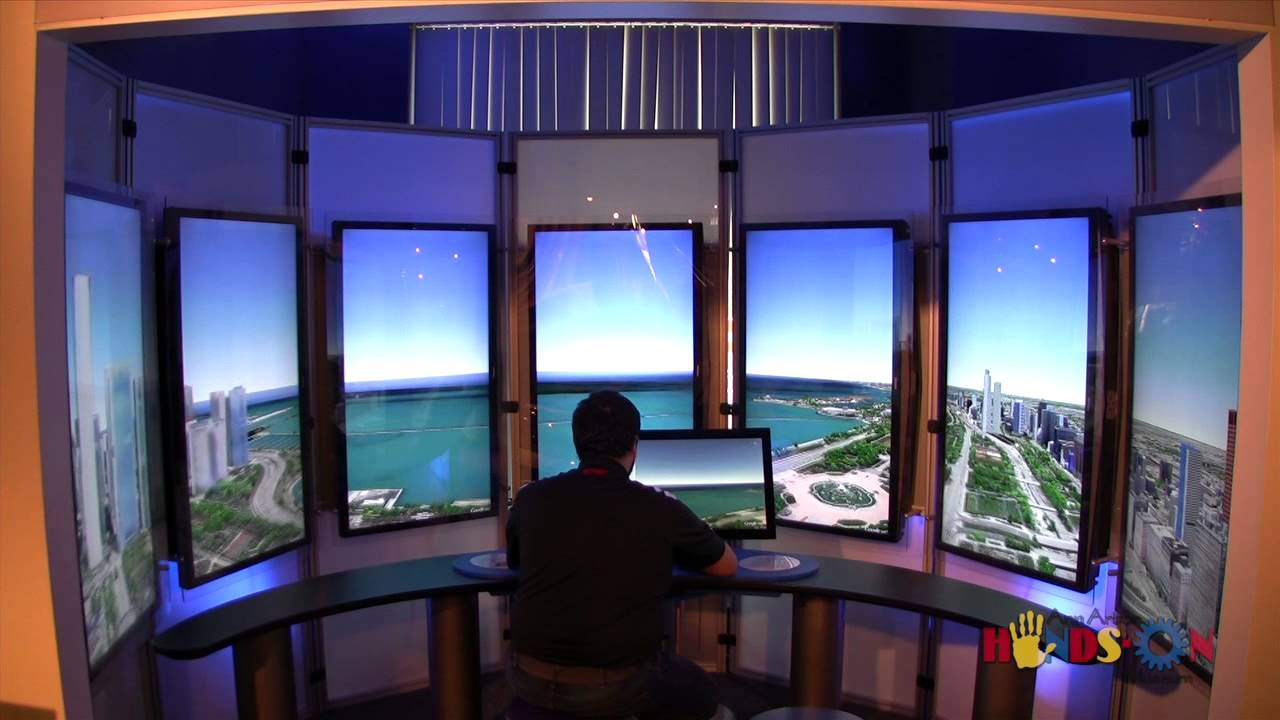 Google Liquid Galaxy Exhibit - YouTube