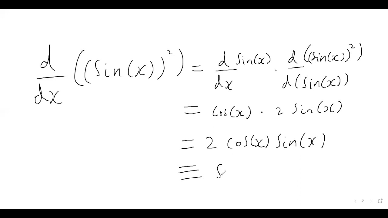 HOW DO YOU DIFFERENTIATE Sin 2 x DIFFERENTIATING SINE SQUARED CHAIN HOW DO YOU DIFFERENTIATE Sin 2 x DIFFERENTIATING SINE SQUARED CHAIN