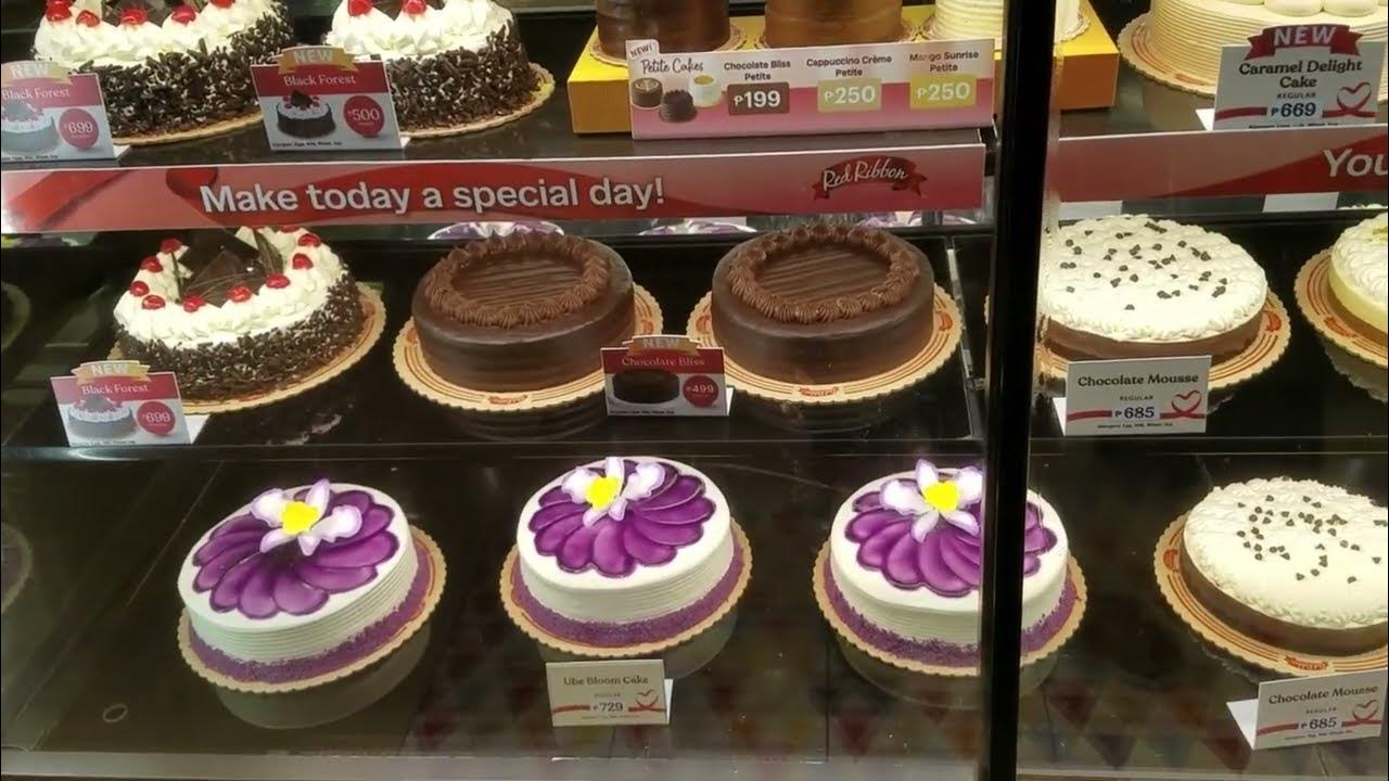 RED RIBBON CAKE DISPLAY WITH PRICE - YouTube