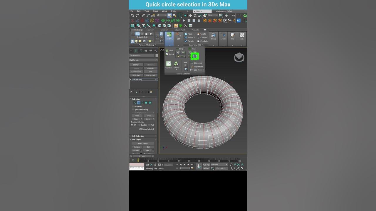 Efficient Edge Loop Selection Techniques in 3ds Max #shorts #3dsmax #selection - YouTube