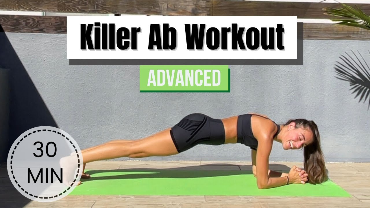 30 Min KILLER Ab Workout at Home / Advanced Ab Burner (No Equipment ...