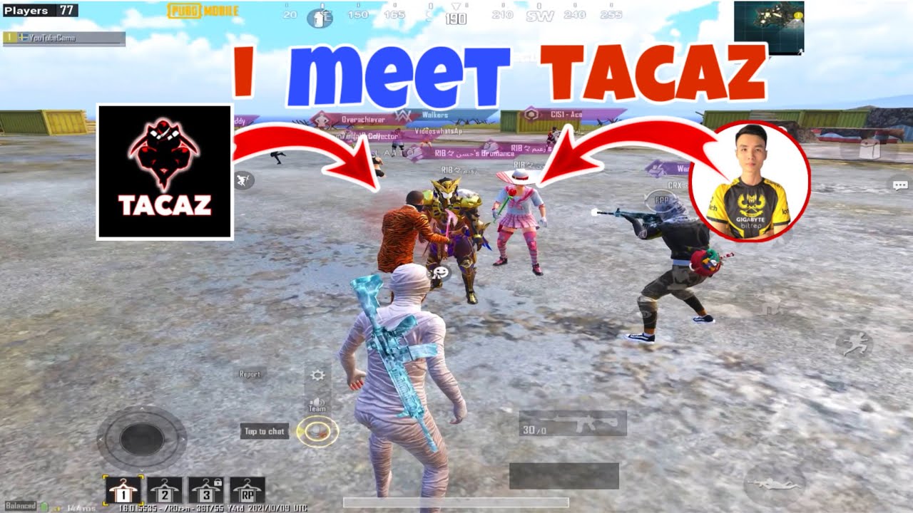 OMG😱I MEET TACAZ IN SAME LOBBY🔥 | CAMA PUBG MOBILE - YouTube