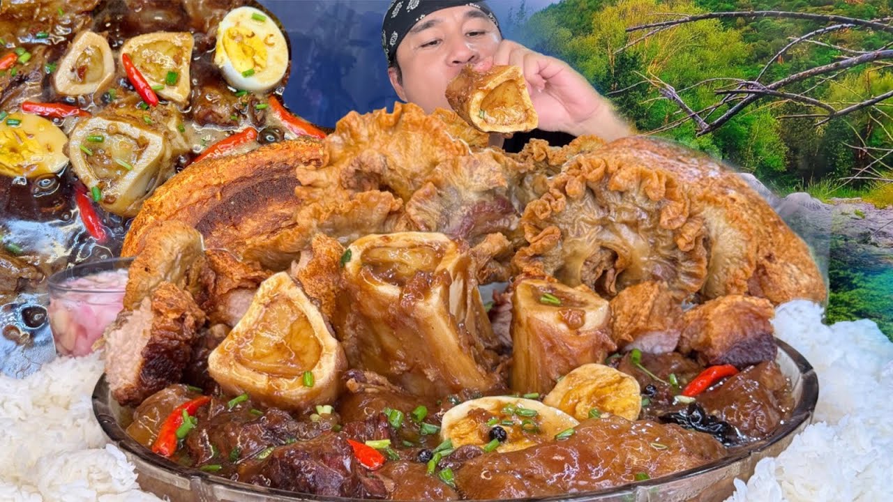 Spicy Beef Tendon Pares Mukbang Eating Show - YouTube