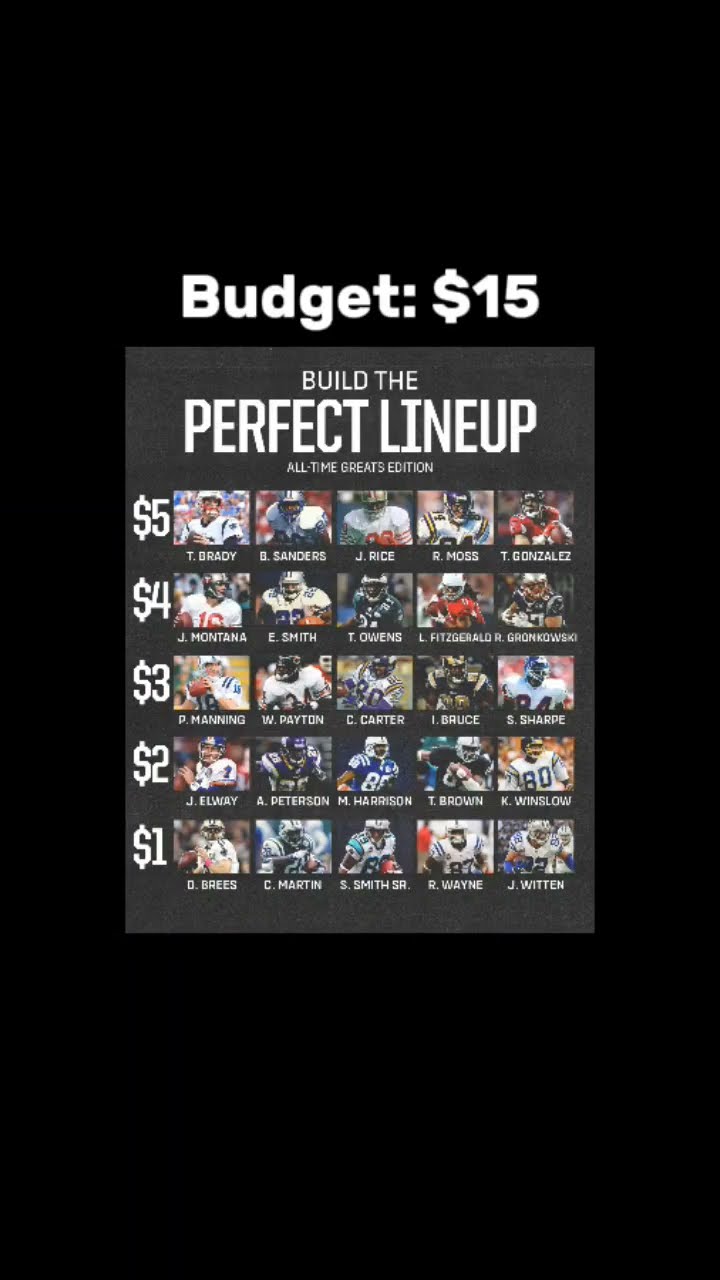 $15 TO BUILD A PERFECT NFL LINEUP #shorts #viral #nfl - YouTube