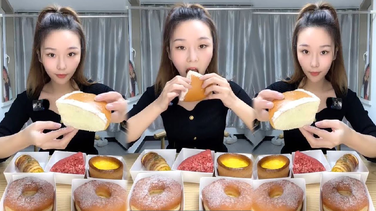 ASMR EATING SHOW DESSERT CAKE AND FOOD MUKBANG - YouTube