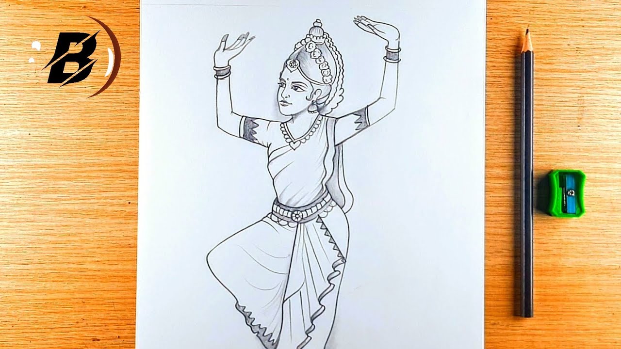 How to draw odissi dance mandala art || odissi dance || Odissi dance ...