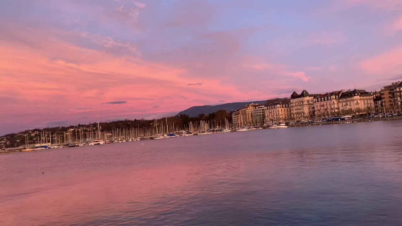 Coucher de soleil à Genève - YouTube