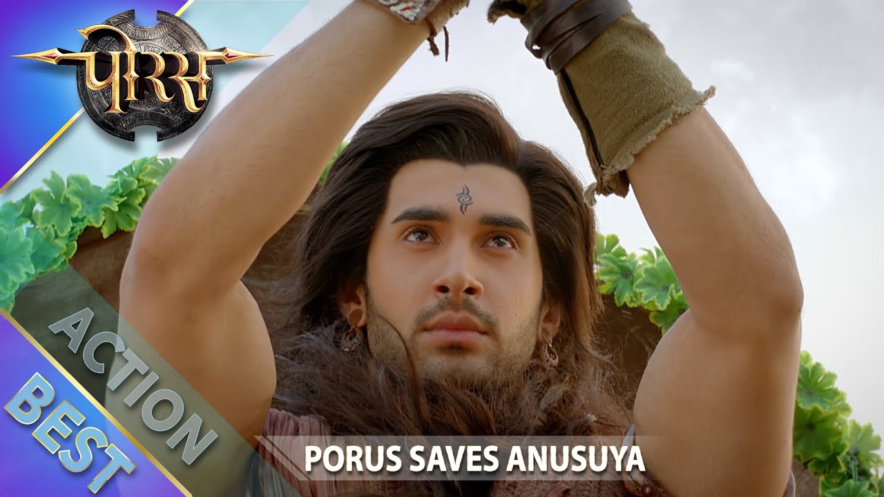 Porus | Porus Saves Anusuya | Best Action Scene | Swastik Productions ...