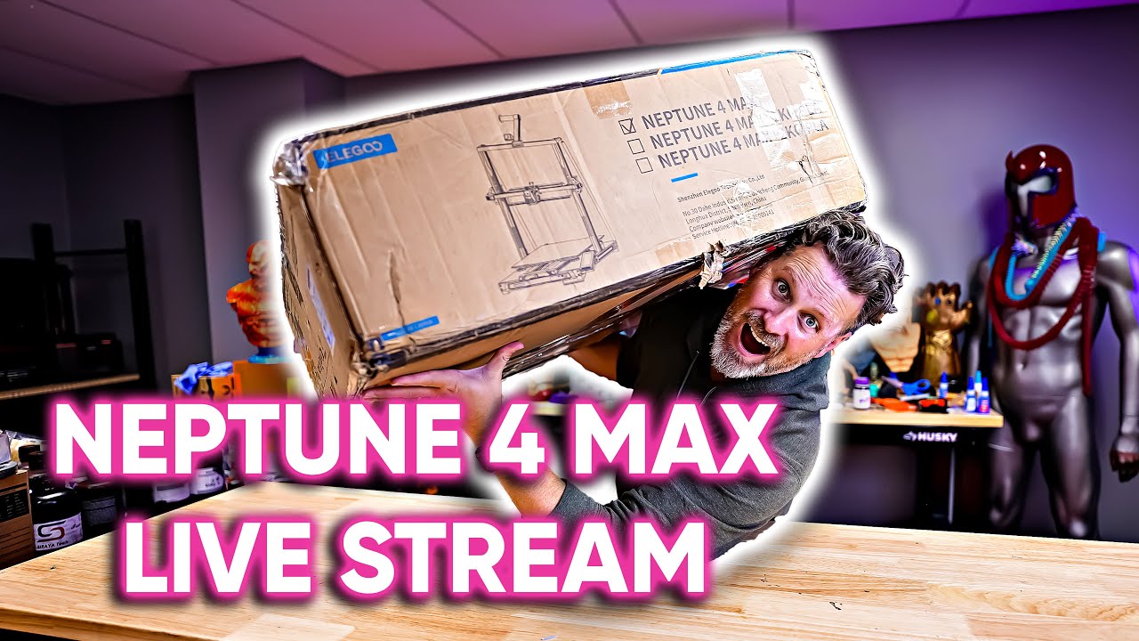 Elegoo Neptune 4 Max Live Stream Unboxing & Setup - YouTube