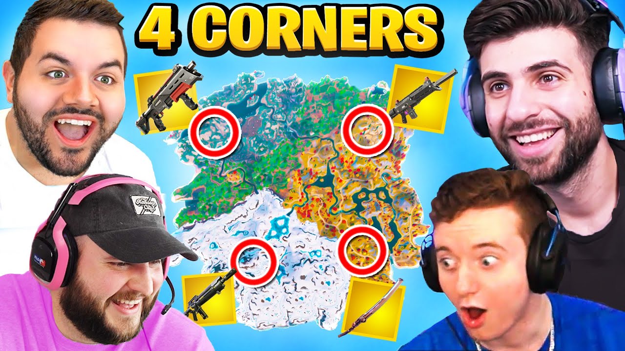 The 4 CORNER *ALL MYTHIC* Challenge in Fortnite Season 2! ft. Courage ...