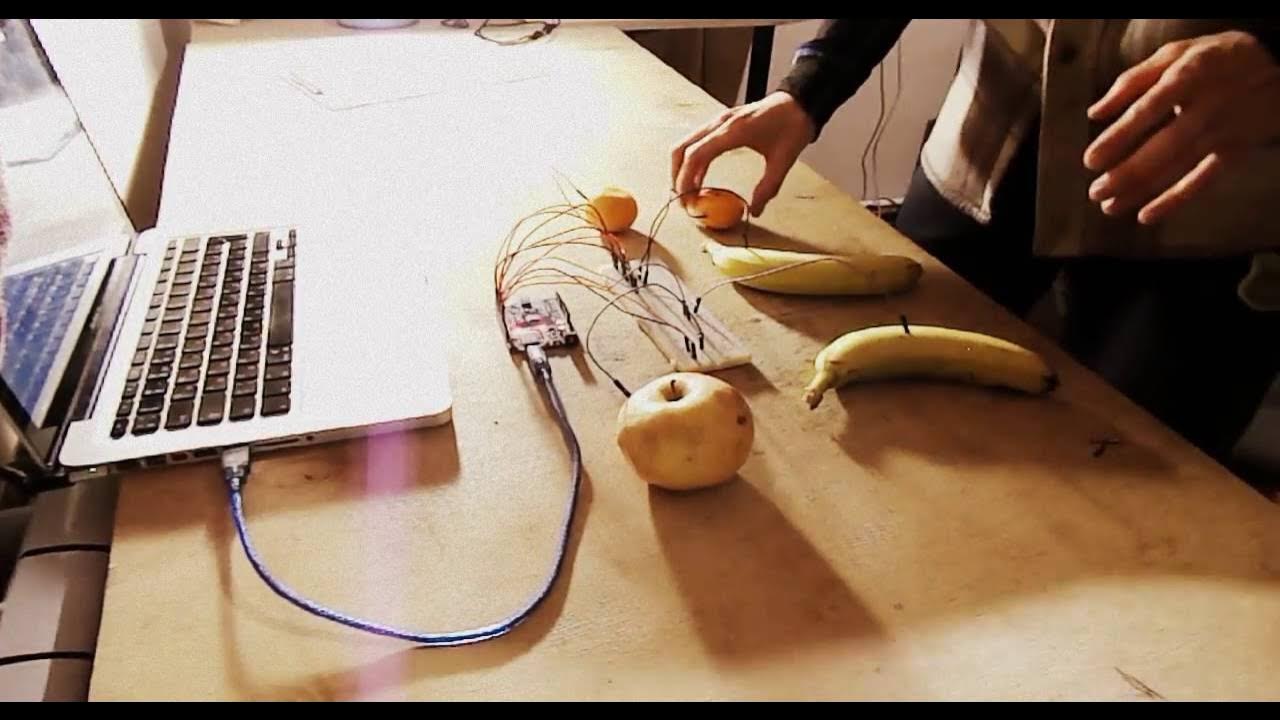 Arduino fruit interface - YouTube