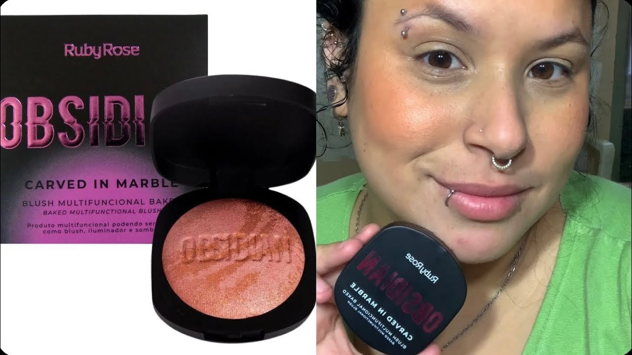 TESTEI O BLUSH CARVED IN MARBLE DA RUBY ROSE *Linha Obsidian* cor ...
