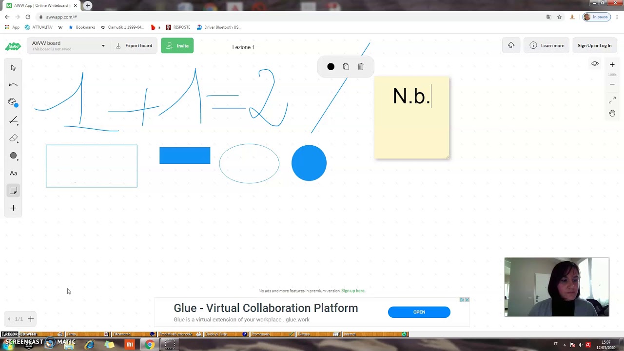 AWW APP LAVAGNA ONLINE tutorial - YouTube