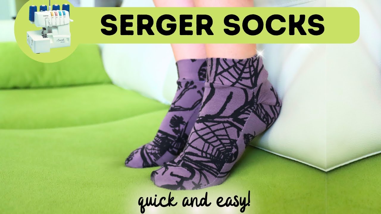 How to sew SOCKS on SERGER ONLY? No sewing machine, just serger! - YouTube