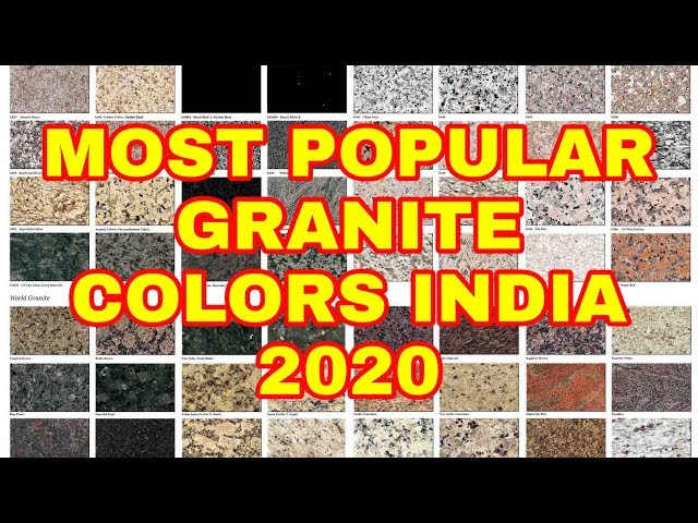 Most Common Granite Colors