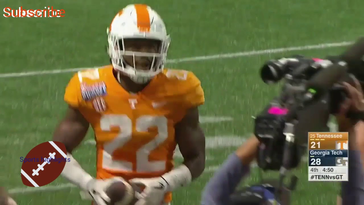 Tennessee vs georgia tech 2017 highlights - YouTube