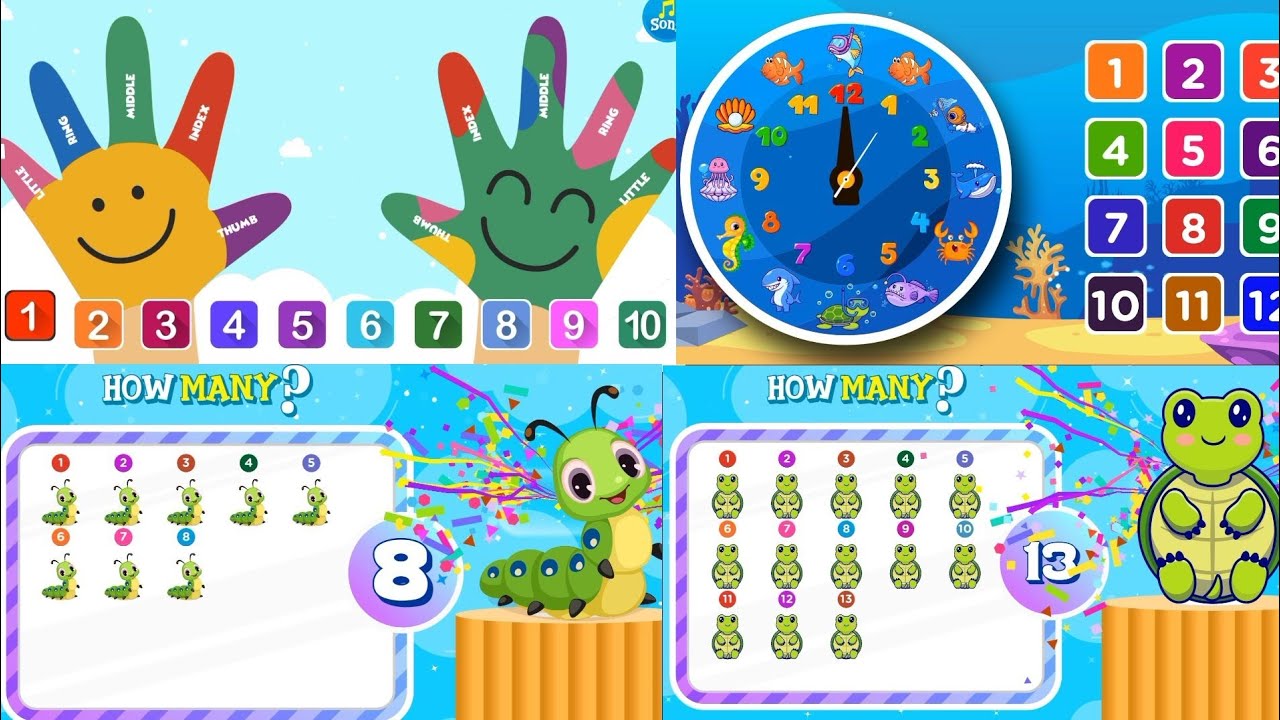 Learn number for kids || 1 to 20 counting || finger counting || number ...