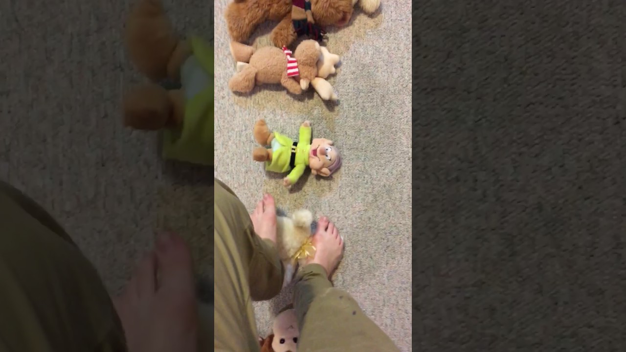Trampling 7 stuffed bitches with my bear feet - YouTube