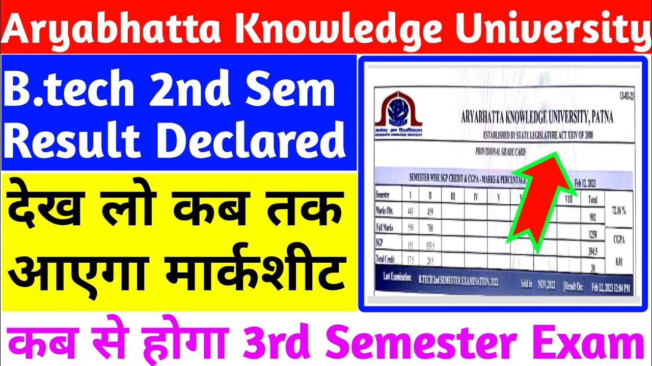 देख लो कब से होगा 3rd semester Exam l B.tech 2nd Semester Result l - YouTube