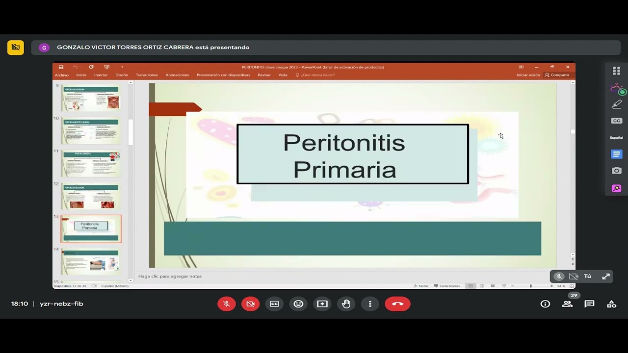 CLASE 27/06/23 CIRUGIA 2P - DR. GONZALO TORREZ ORTIZ( PERITONITIS I ...