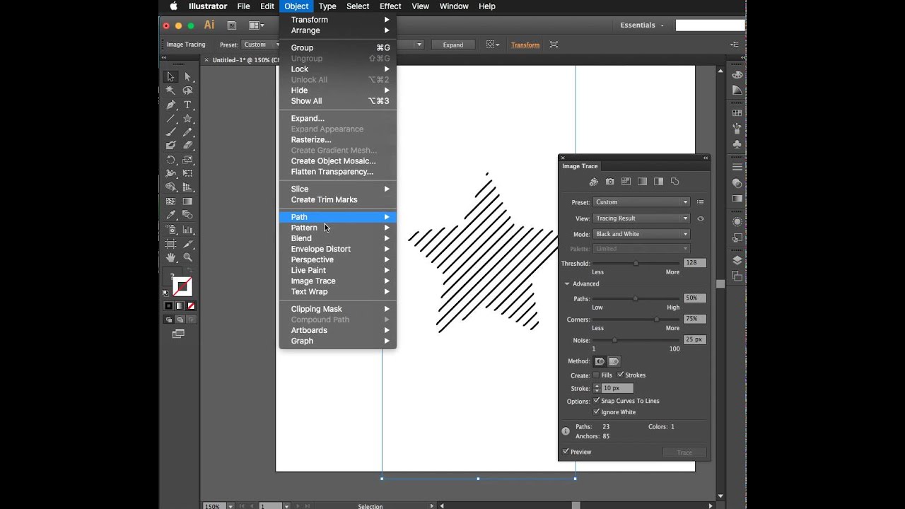 vector cross hatch screencast - YouTube