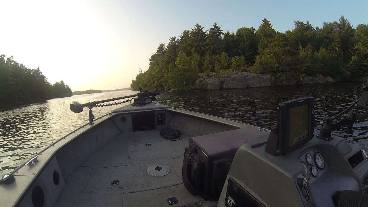 Boating on High Falls Flowage - YouTube