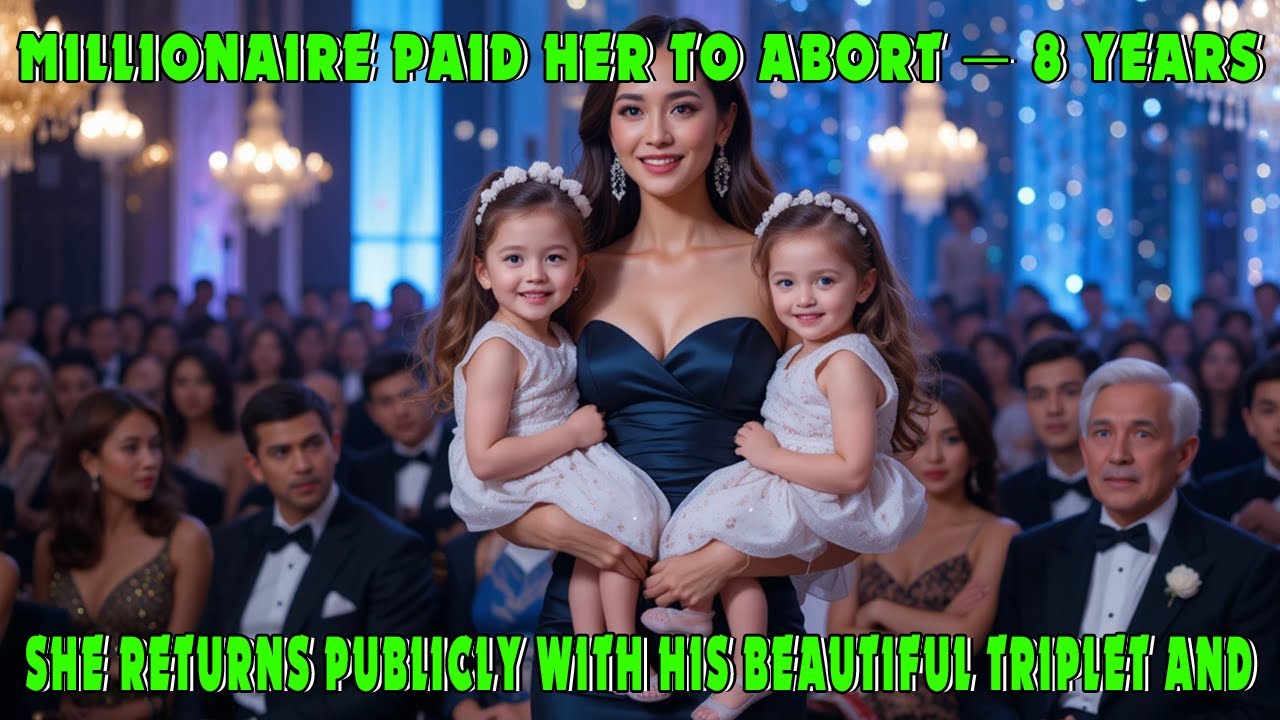 MILLIONAIRE PAID HER TO ABORT — 8 YEARS LATER, SHE RETURNS PUBLICLY WITH HIS BEAUTIFUL TRIPLET ...