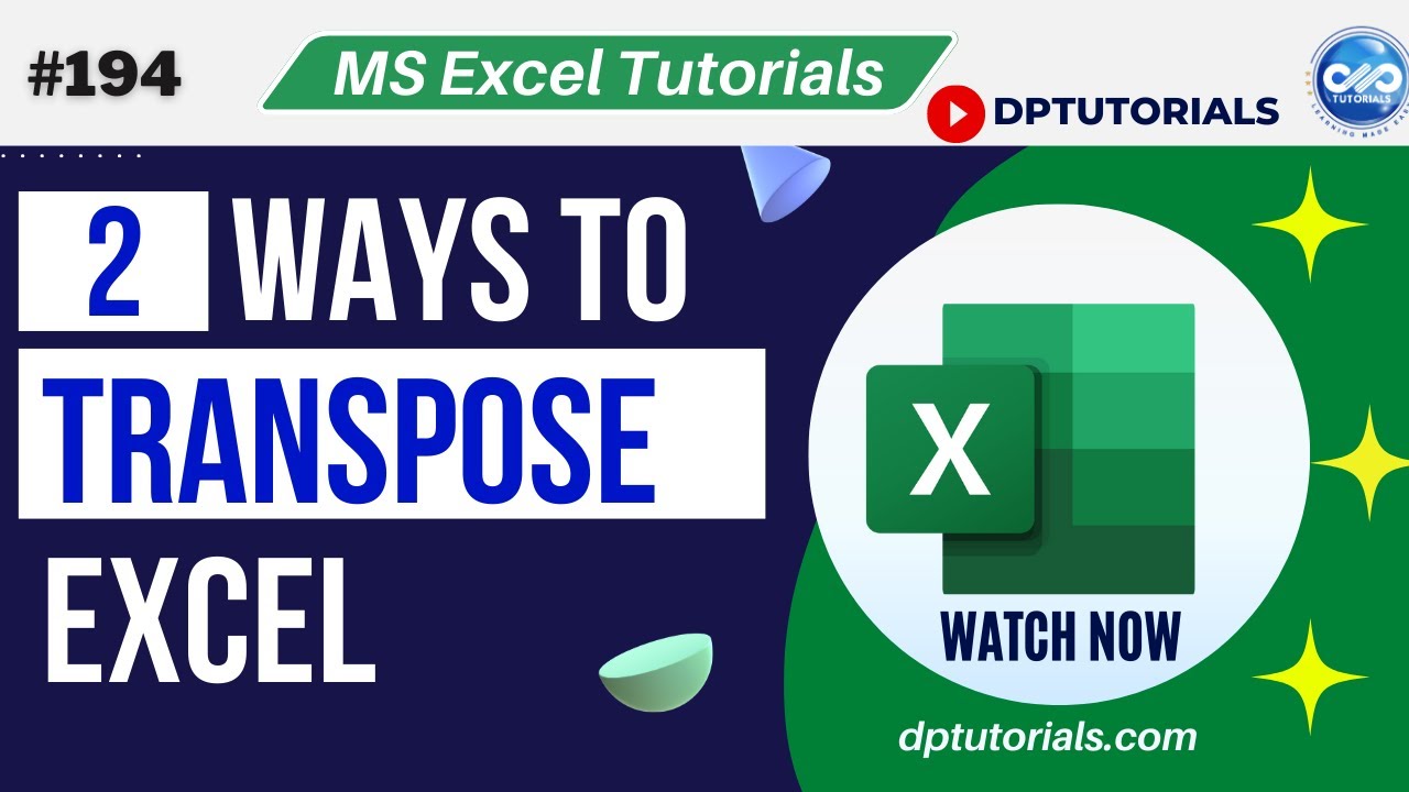 How To Transpose Table To Column And Vice Versa In Excel YouTube How To Transpose Table To Column And Vice Versa In Excel YouTube