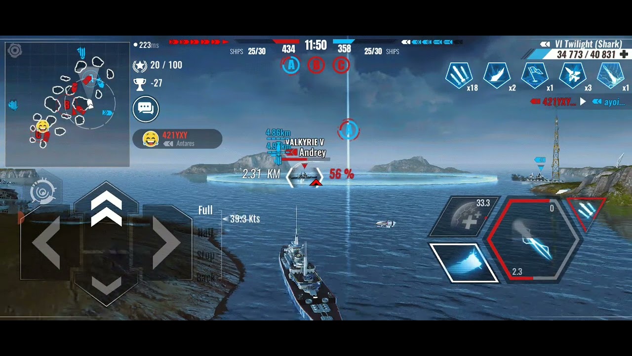 Pacific Warships Rating Battle Gameplay - Andrey - YouTube