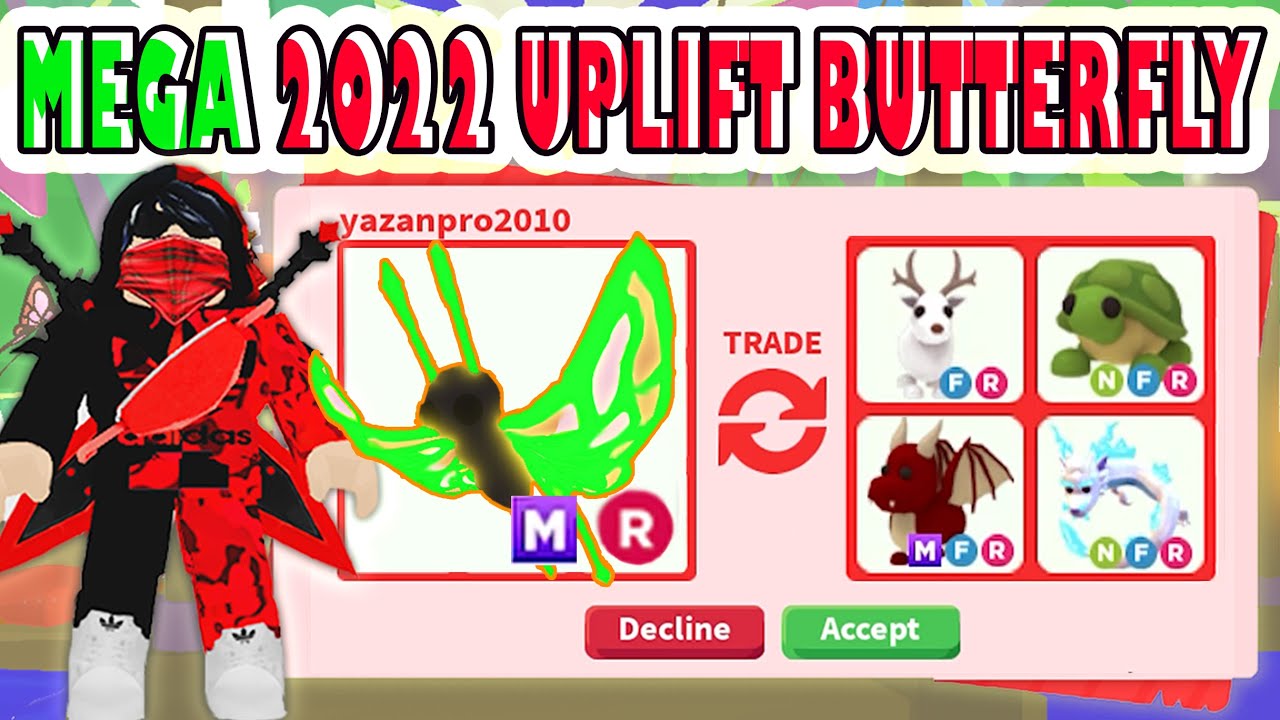 BIG WIN 🔥😱I TRADED MY MEGA 2022 UPLIFT BUTTERFLY 🦋IN ADOPT ME ROBLOX ...